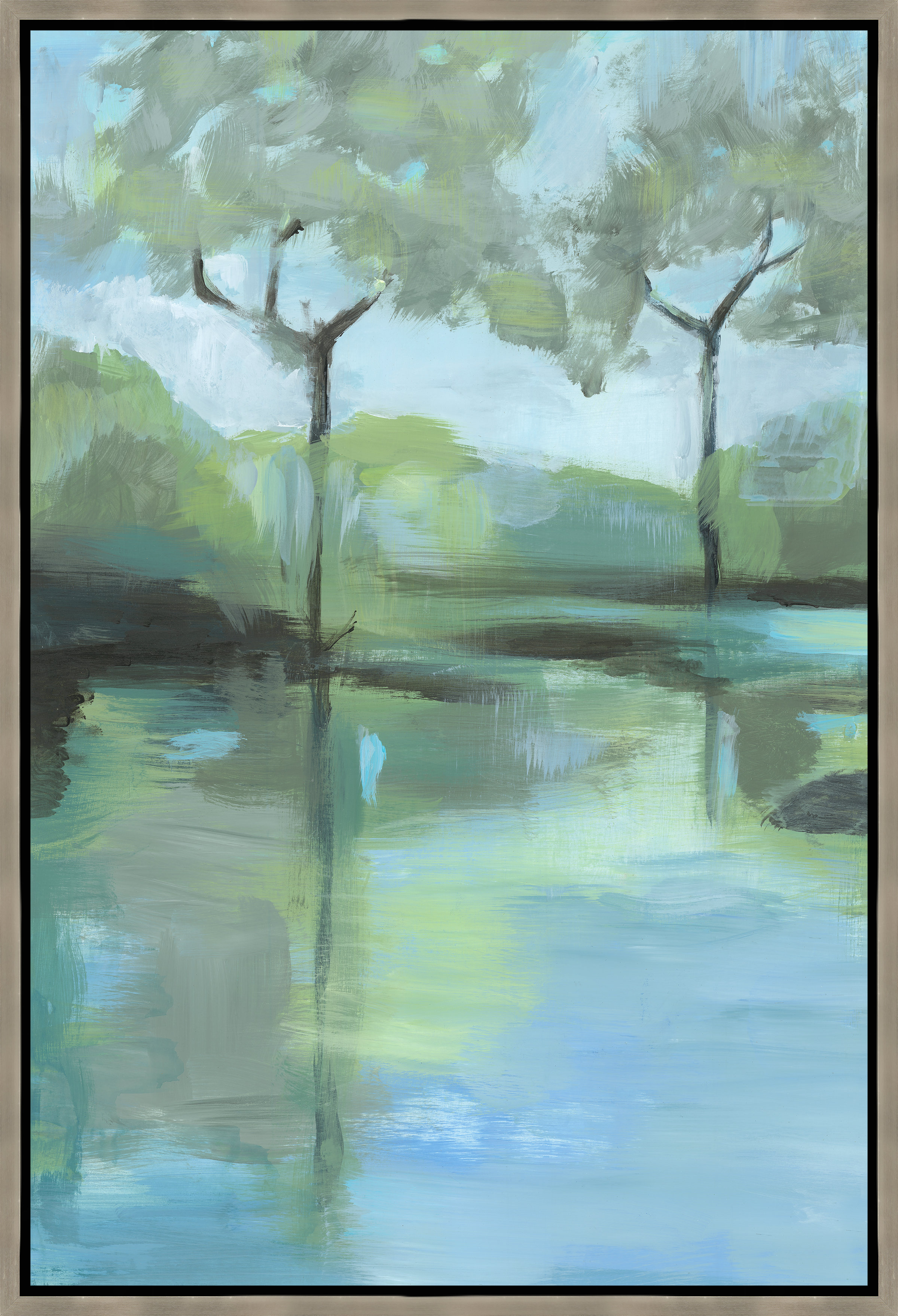 Chelsea Art Studio Sitting in Silence I by Victor Ryan - Floater Frame Painting on Canvas | Wayfair